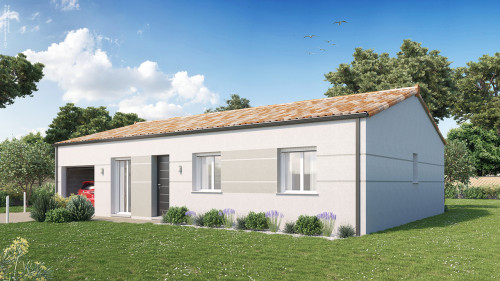 Modèle LANDERONDE : Maison de plain-pied 4 chambres avec un garage ...