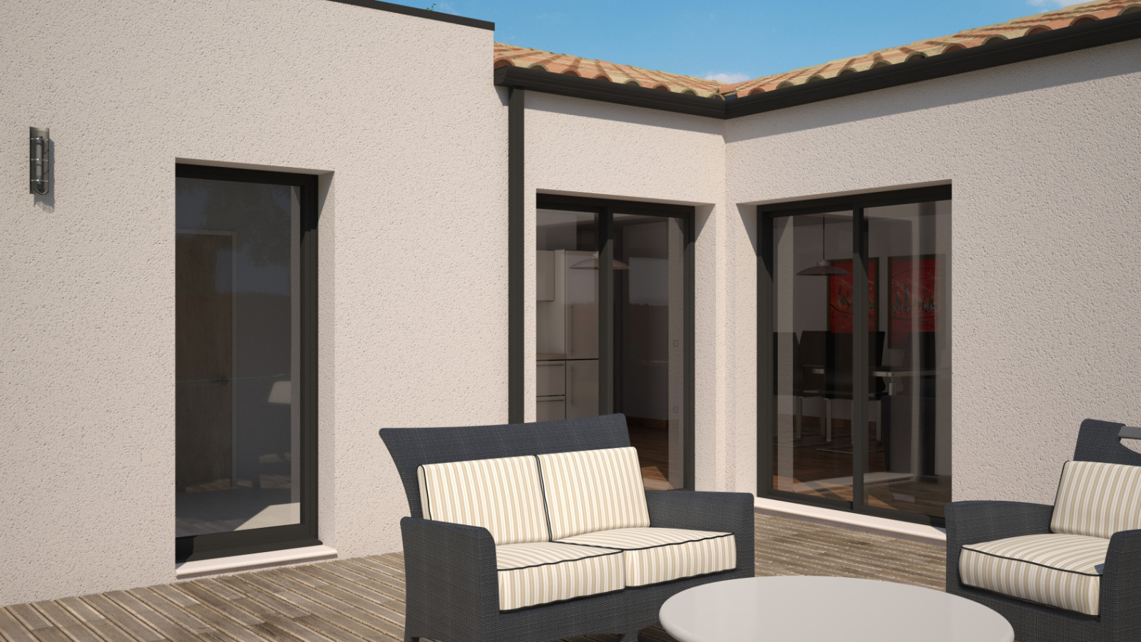 Modèle CHATEAU : Maison de plain-pied 4 chambres avec un garage ...