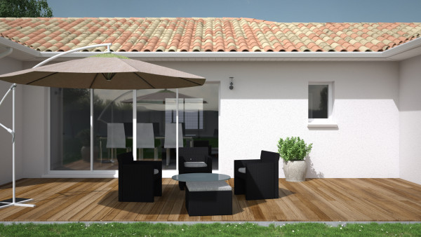 Modèle BEDENAC : Maison de plain-pied 3 chambres avec un garage ...