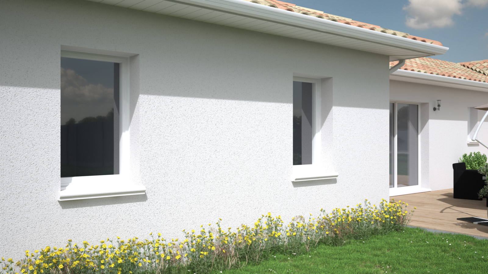 Modèle BEDENAC : Maison de plain-pied 3 chambres avec un garage ...
