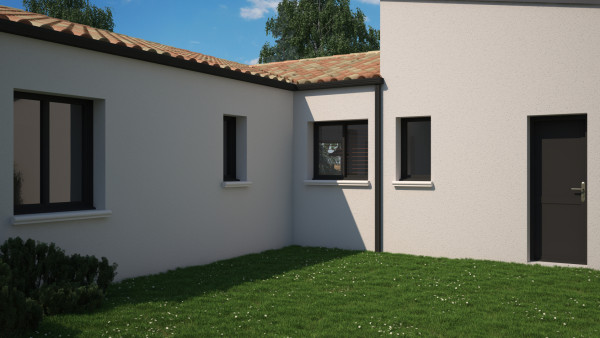 Modèle LA TRANCHE : Maison de plain-pied 3 chambres avec deux garages ...